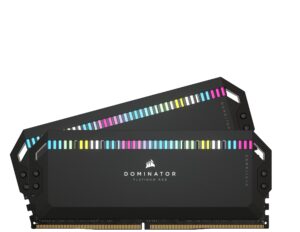 corsair dominator platinum rgb ddr5 ram 64gb (2x32gb) 6000mhz cl40 intel xmp icue compatible computer memory - black (cmt64gx5m2b6000c40)