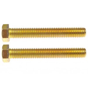 hex bolt | 2 pieces | grade 8 | 7/16 inches-14 x 3 inches | yellow zinc | steel