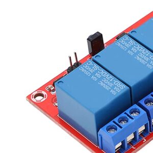 4 Channel Relay Module Receiver Set, Service Life 4 Channel Relay Module Kit Labor Saving PCB ABS with Internal Battery for Circuit (12V)