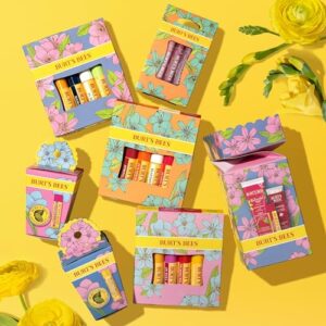 Burt's Bees Stocking Stuffers, Spring Surprise Set, Original Beeswax Lip Balm and Lemon Butter Cuticle Cream, Natural Origin Lip Moisturizer With Responsibly Sourced Beeswax Christmas Gifts, 2 Count