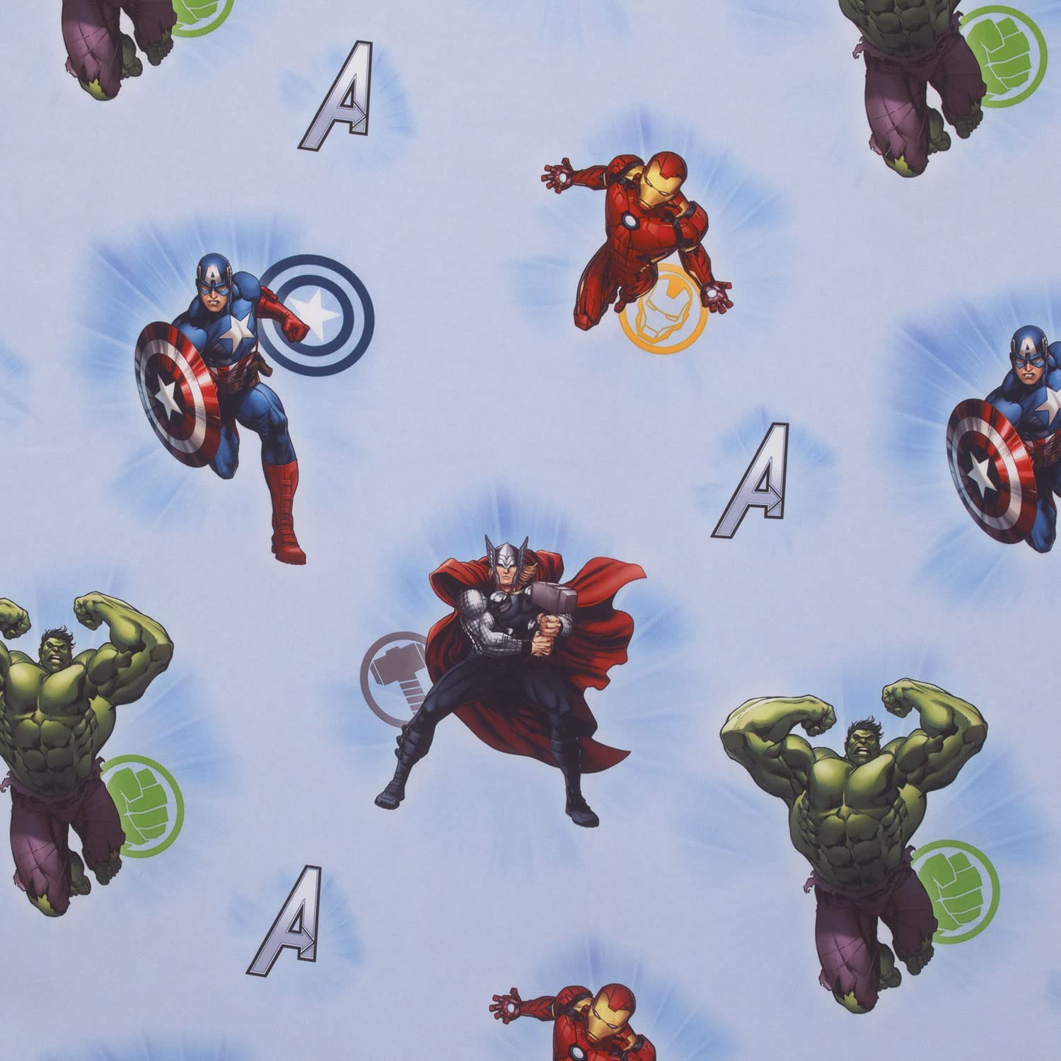 Marvel Avengers Fitted Crib Sheet 100% Soft Microfiber, Baby Sheet, Fits Standard Size Crib Mattress 28in x 52in