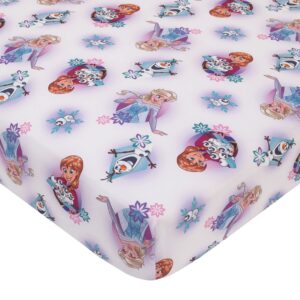 disney frozen fitted crib sheet 100% soft microfiber, baby sheet, fits standard size crib mattress 28in x 52in