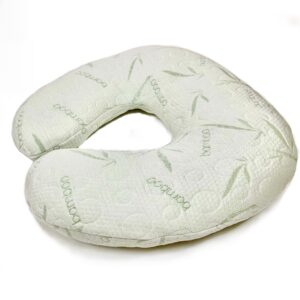 sacred thread nursing pillow for breastfeeding - premium memory foam with removable rayon made from bamboo cover - nursing and posture support for mom - washable feeding pillow