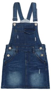 kidscool space baby girls skirt,ripped soft strechy denim girls summer overalls dress,deep blue,18-24 months