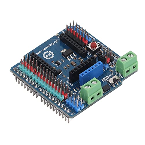 Sensor Expansion Board, 14 Digital 6 Analog Ports Practical 3P Sensor Expansion Module Communication Storage Interface Support External Power Supply for DIY