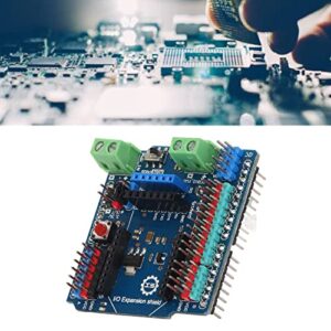 Sensor Expansion Board, 14 Digital 6 Analog Ports Practical 3P Sensor Expansion Module Communication Storage Interface Support External Power Supply for DIY