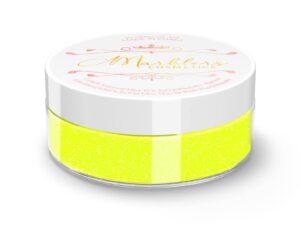 marblers cosmetic grade fine neon glitter [fluorescent yellow] 0.18oz (5g) | fine | non-toxic | vegan | cruelty-free | eyeshadow, nail polish, nail art | festival, rave & party makeup | body & face