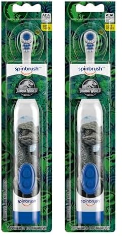 Arm & Hammer Spinbrush Kids Battery Powered Toothbrush, Jurassic World, Design May Vary (Pack of 2)