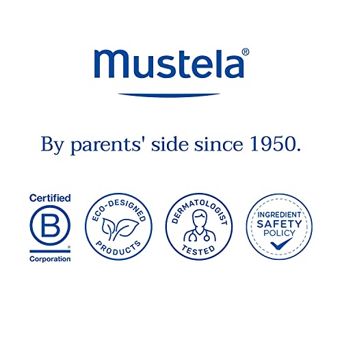 Mustela Solid Shampoo & Body Cleansing Bar for Baby, Kid & Adult - with Avocado Oil & Olive Oil - Fragrance-Free, Plastic-Free, Vegan & Biodegradable Formula - 2.64 oz.