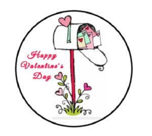 48 pcs valentine's day mailbox hearts​​​​ stickers envelope seals labels round tags, stamps sticker for gift cards, envelopes, boxes for holiday, birthday, christmas