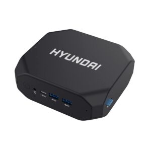 hyundai mini pc intel core i3 8gb ram 256gb ssd mini desktop computer windows 10 pro, dual-band wifi, bluetooth 5.0, dual monitor support, microsd slot, black