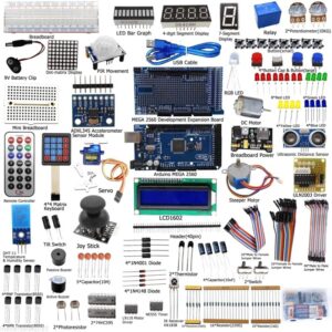 mega starter kits for arduino development board atmega2560 atmega16u2 chipset with lcd1602,servo motor and electronic components