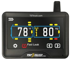 tst 770 series full color touch screen tire pressure monitoring system (tpms) monitor for rvs, campers, and trailers - compatible with tst 507 tpms kits and sensors - truck system technologies