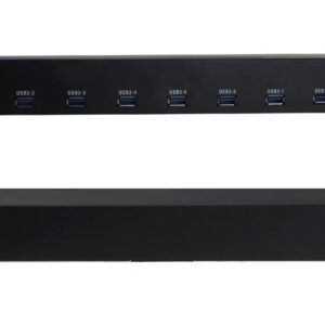 SEDNA - 19 Inch 1U Rack Mount 10 Port USB 3.2 Gen II Hub (10Gbps) with 5V 10A AC/DC Adapter