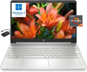 hp [windows 11 pro] 15 15.6" hd business laptop computer, 8-core amd ryzen 7 5700u (beats i7-1180g7), 16gb ram 512gb pcie ssd, amd radeon graphics, wi-fi 6, bluetooth 5.2, w/hub