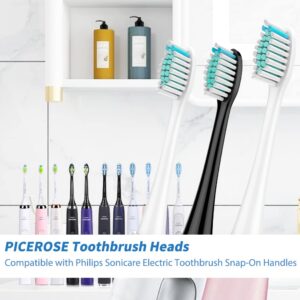 8Pcs Toothbrush Replacement Heads Compatible with Philips Sonicare Electric Toothbrushes Snap-on Handles (Multi-Colored)