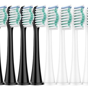 8Pcs Toothbrush Replacement Heads Compatible with Philips Sonicare Electric Toothbrushes Snap-on Handles (Multi-Colored)