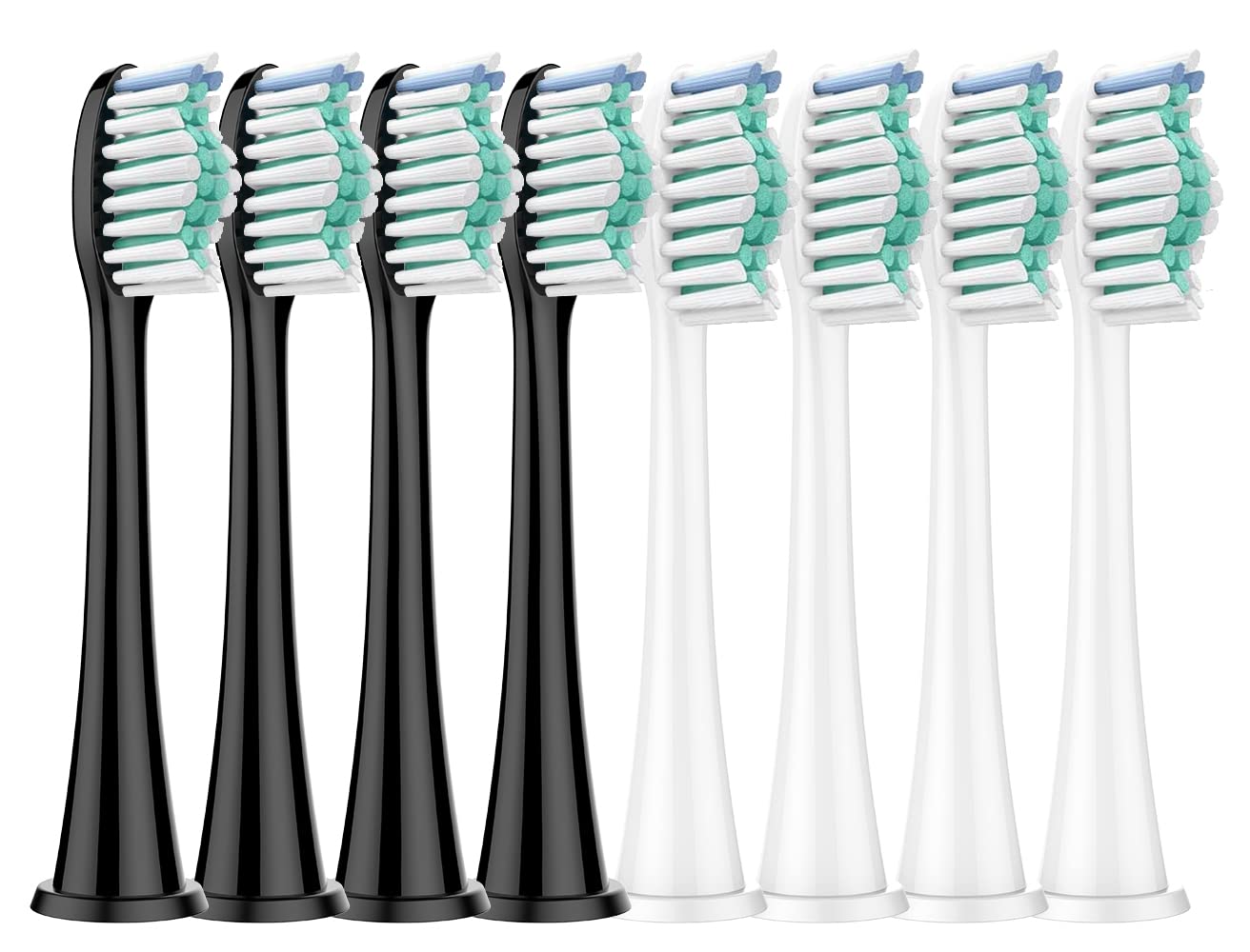 8Pcs Toothbrush Replacement Heads Compatible with Philips Sonicare Electric Toothbrushes Snap-on Handles (Multi-Colored)