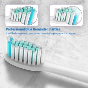 8Pcs Toothbrush Replacement Heads Compatible with Philips Sonicare Electric Toothbrushes Snap-on Handles (Multi-Colored)