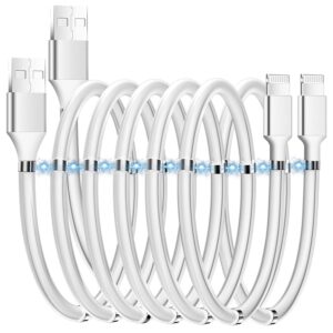 magnetic charging cable,(6ft) super organized charging magnetic absorption nano data cable for phone 14 pro max/13/12/11/xs/xs max/xr/x/8/8 plus/7/7 plus/6s/6s plus/6/6 plus/se/5s/5c/5/pad/pod-2 pack