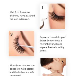 Super Bonder for Eyelash Extension Longer Retention Lash Glue Accelerator Eyelash Bonder for Lash Extensions Lash Sealant Lash Bonder Adhesive Companion Eyelash Extension Bonder -15ML