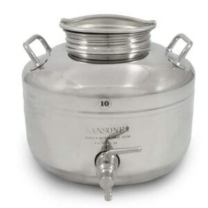 10 liter stainless steel, fusti tank 700039-npf