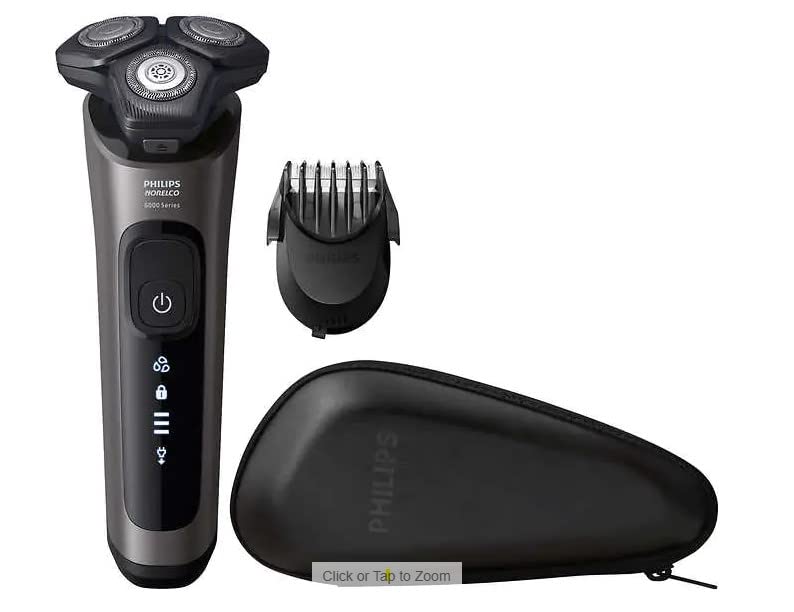 Philips Norelco Shaver 6600 with SenseIQ Technology, Series 6000.SkinProtect Blades, 360° Contour Heads and Smart Hair Sensor