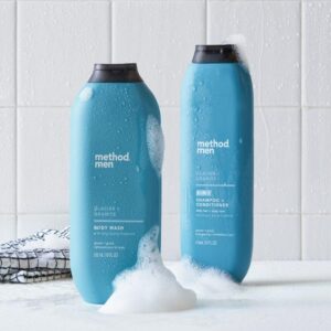 Method Men Body Wash, Glacier + Granite, Paraben and Phthalate Free, 18 FL Oz (Pack of 6)