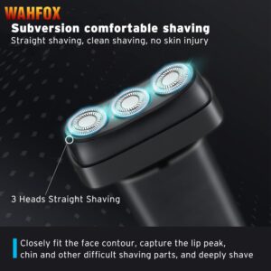 WAHFOX Electric Shaver Wet & Dry Shaver with Charging Stand, Pop-up Trimmer, with Shaving Cream, Rechargeable Shaver