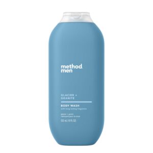 Method Men Body Wash, Glacier + Granite, Paraben and Phthalate Free, 18 FL Oz (Pack of 6)