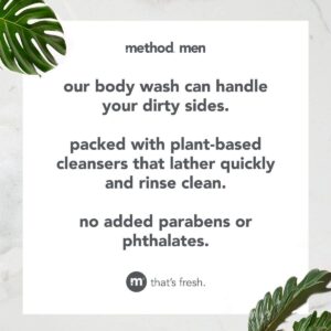 Method Men Body Wash, Glacier + Granite, Paraben and Phthalate Free, 18 FL Oz (Pack of 6)