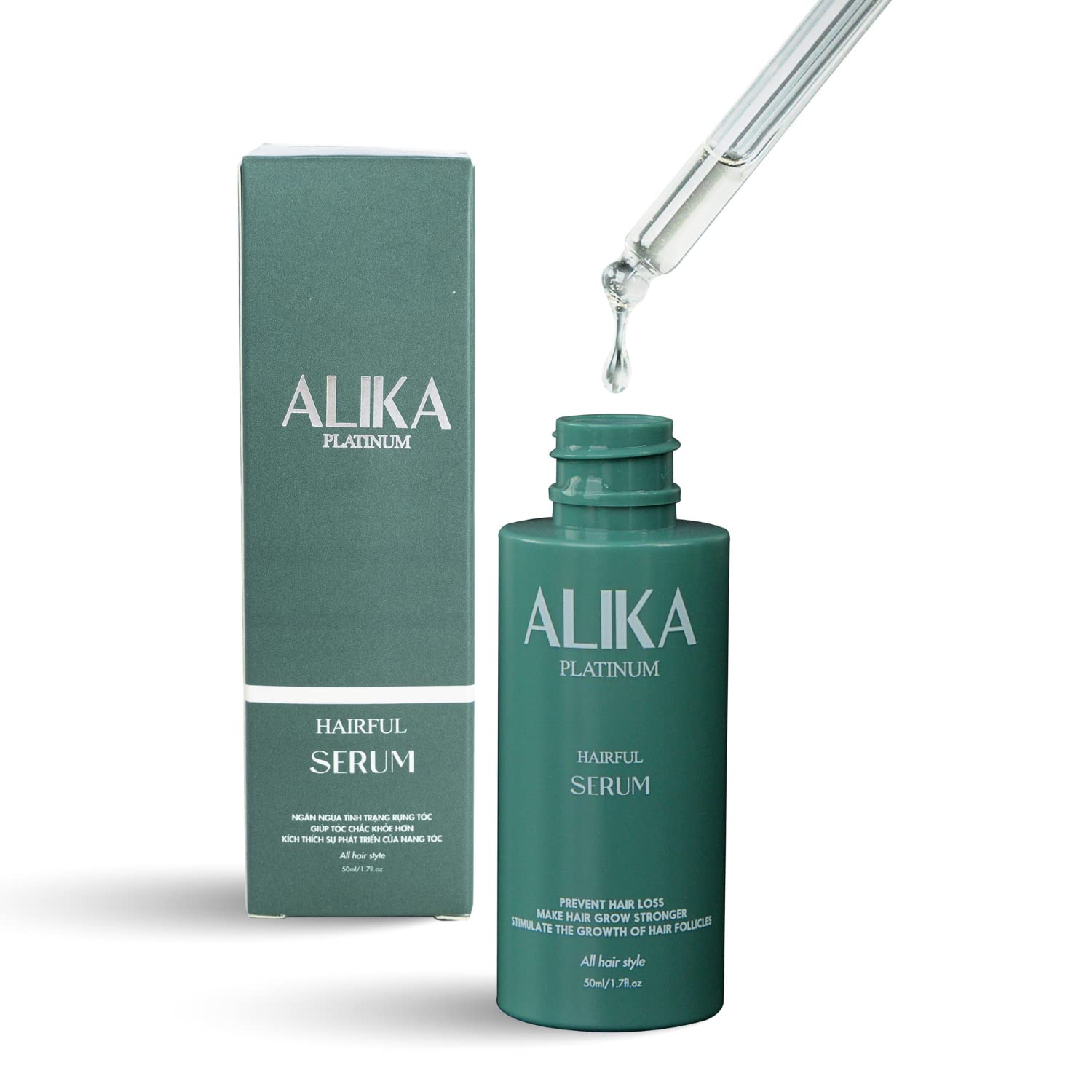 ALIKA Hair Growth Serum - Scalp Treatment for Hair Loss, Grow Gorgeous Hair for Women and Men, Suitable for Dry, Oily, Normal Scalp (50ml)