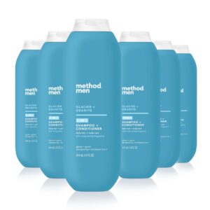 method men 2 in 1 shampoo and conditioner; glacier + granite; 14 oz; 6 pack