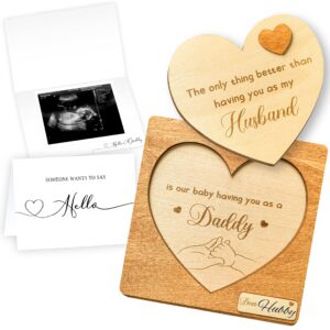 stofinity surprise pregnancy announcement for dad - pregnancy reveal to husband, cute baby announcements ideas, baby reveal for husband, baby announcement gifts, wooden pregnant announcement keepsake