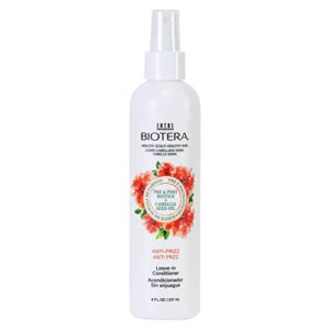 biotera anti frizz intense smoothing leave-in conditioner | extra conditioning & defrizzing | frizzy or unruly hair | vegan & cruelty free | paraben free | color-safe | 8 fl oz