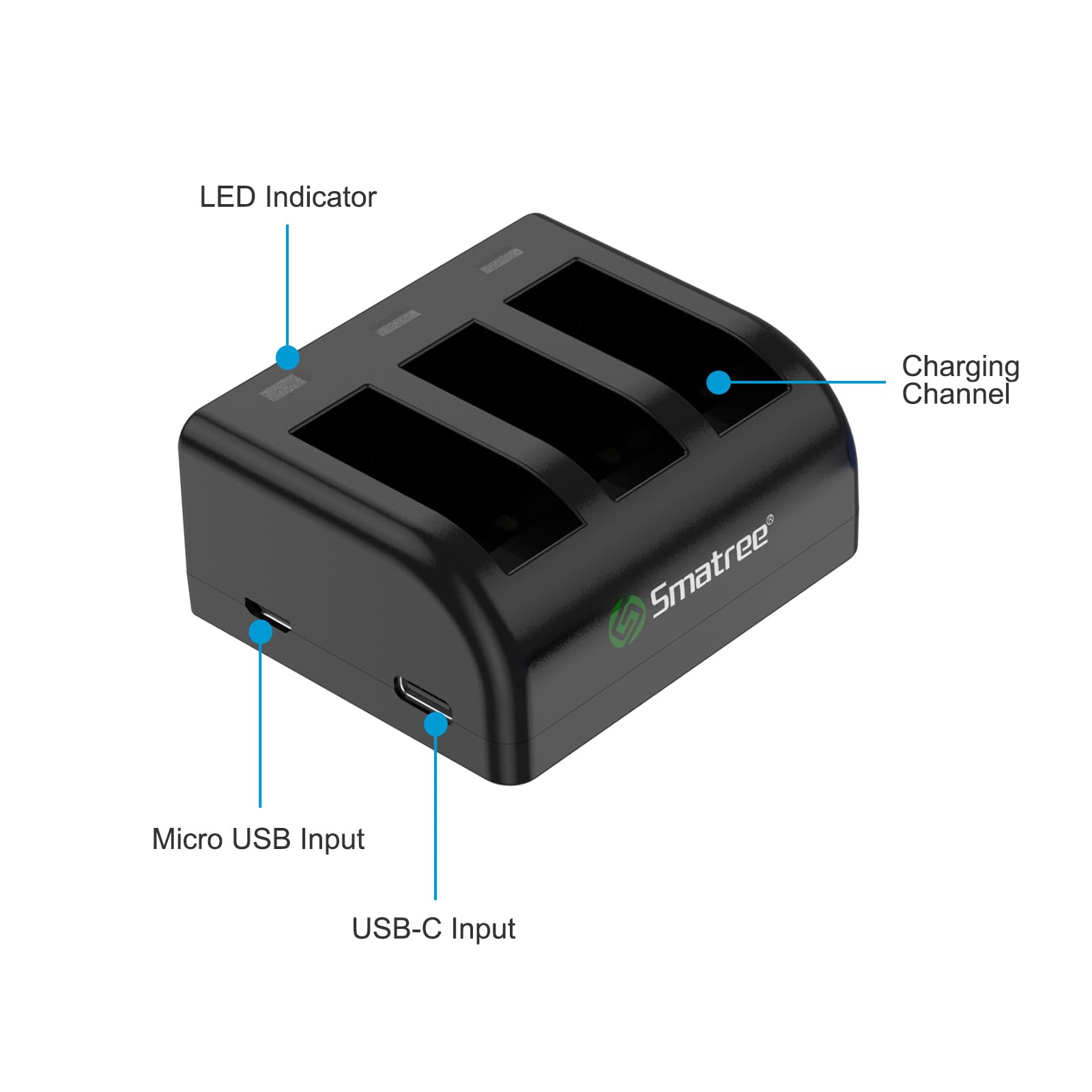 Smatree Batteries Compatibility for G*Pro 12, 11, 10, 9, 2 Pack 1800 mAh Replacement Battery Fully Compatible with G*Pro 12/11/10/9 Original Charger and Battery, Quick Charging.