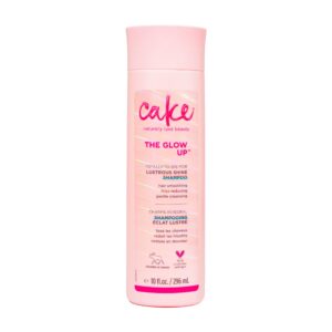 cake beauty the glow up lustrous shine shampoo, vegan and sulfate-free, 10 oz