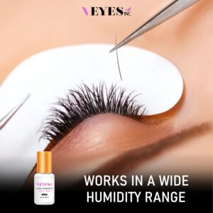 VEYES INC Eyelash Extension Glue 0.3 Sec Drying (0.17fl.oz / 5ml)/Up to 8 Weeks Retention Lash Adhesive for Extension Professional Use Only