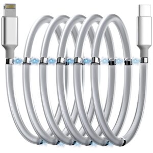 aicase magnetic usb c to lightning iphone cable type c super organized charging magnetic absorption nano data cable compatible iphone 14/13/12/11/mini/pro/max/x/xr/8/se,ipad air/pro/mini_2