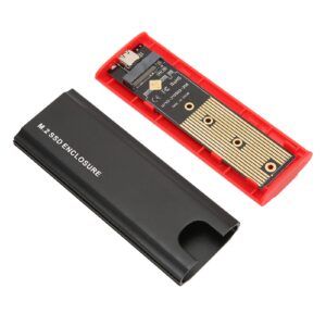 m.2 nvme ssd enclosure, 10gbps high speed transmission, nvme m key m.2 ssd, compatible for windows 7/8/8.1/ 10, for linux, for os x, type c interface, easy to carry(black)