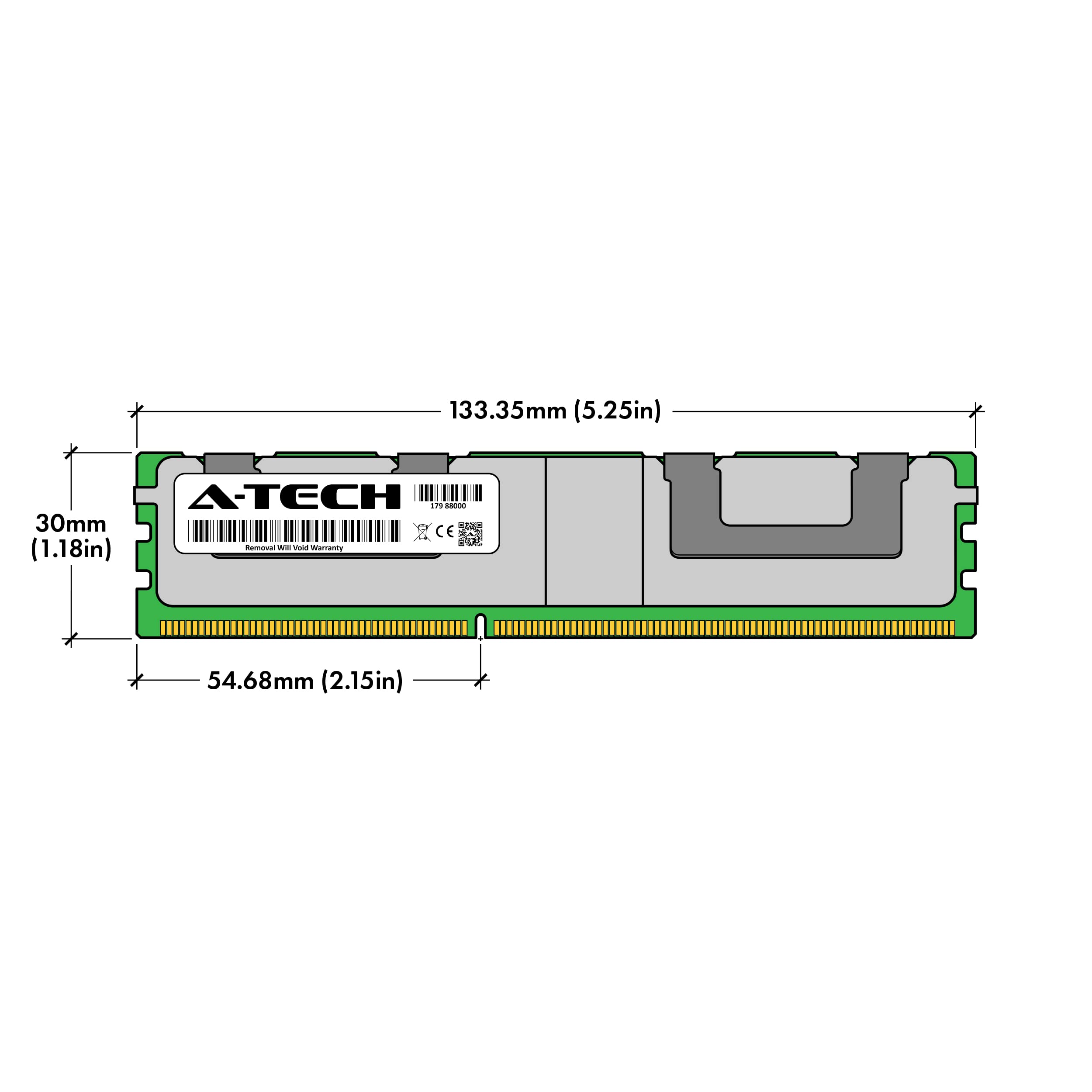 A-Tech 256GB Kit (8x32GB) DDR3 1866MHz PC3-14900L ECC LRDIMM 4Rx4 Quad Rank 1.5V Load Reduced DIMM 240-Pin Server RAM Memory Upgrade Modules (A-Tech Enterprise Series)