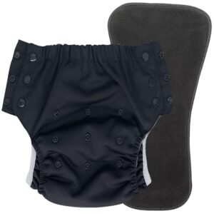 special needs big kids' protective briefs: pull-on cloth diaper for incontinence & potty training, age 6-16 years (black, junior 1)