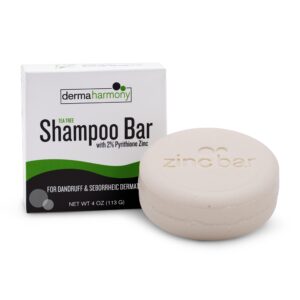 dermaharmony 2% pyrithione zinc shampoo bar - tea tree (4 oz)