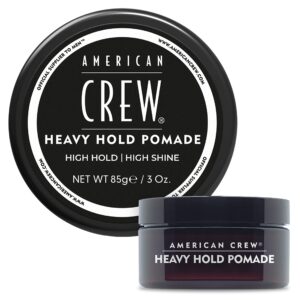 american crew men's hair pomade, like hair gel with heavy hold & high shine, 3 oz (pack of 1)