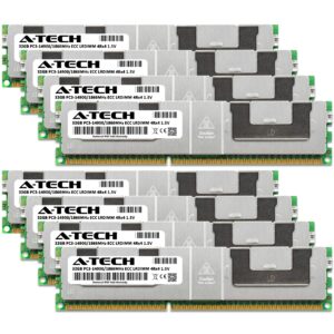 A-Tech 256GB Kit (8x32GB) DDR3 1866MHz PC3-14900L ECC LRDIMM 4Rx4 Quad Rank 1.5V Load Reduced DIMM 240-Pin Server RAM Memory Upgrade Modules (A-Tech Enterprise Series)