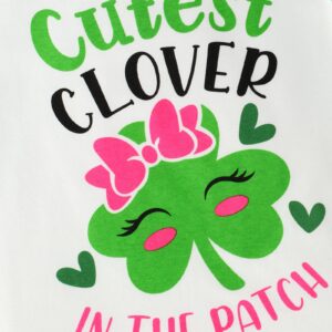 St. Patrick's Day Tees Toddler Baby Girls T-Shirt Lucky Shamrock Long Sleeve ST. Patrick's Day Tops