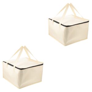 luxshiny 2pcs cake insulation bag insulated pizza bag insulated grocery insulated casserole bag storage bag grocery bag food bag hot portable cloth cooler bag