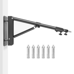 wall mount triangle boom arm, 51inches/130cm, 180º flexible rotation, for photography strobe light, monolight, softbox, umbrella, reflector and ring light