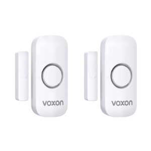 door alarms for kids safety, voxon window alarm door alarm for home security personal security window alarms sensor burglar door alarm for pool, cars, sheds, caravans diy kit pack of 2