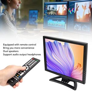 LED Computer Monitor, 17 Inch PC Monitor HD 720P 1080P Multimedia Interface Dual Speakers for Laptop Monitoring (US Plug)